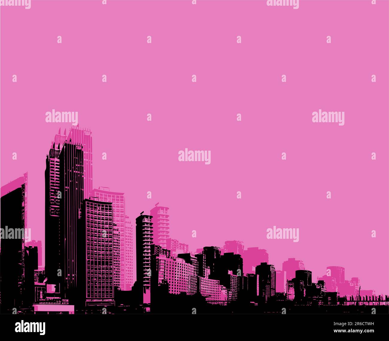 Pink city architecture Stock Vector Images - Alamy