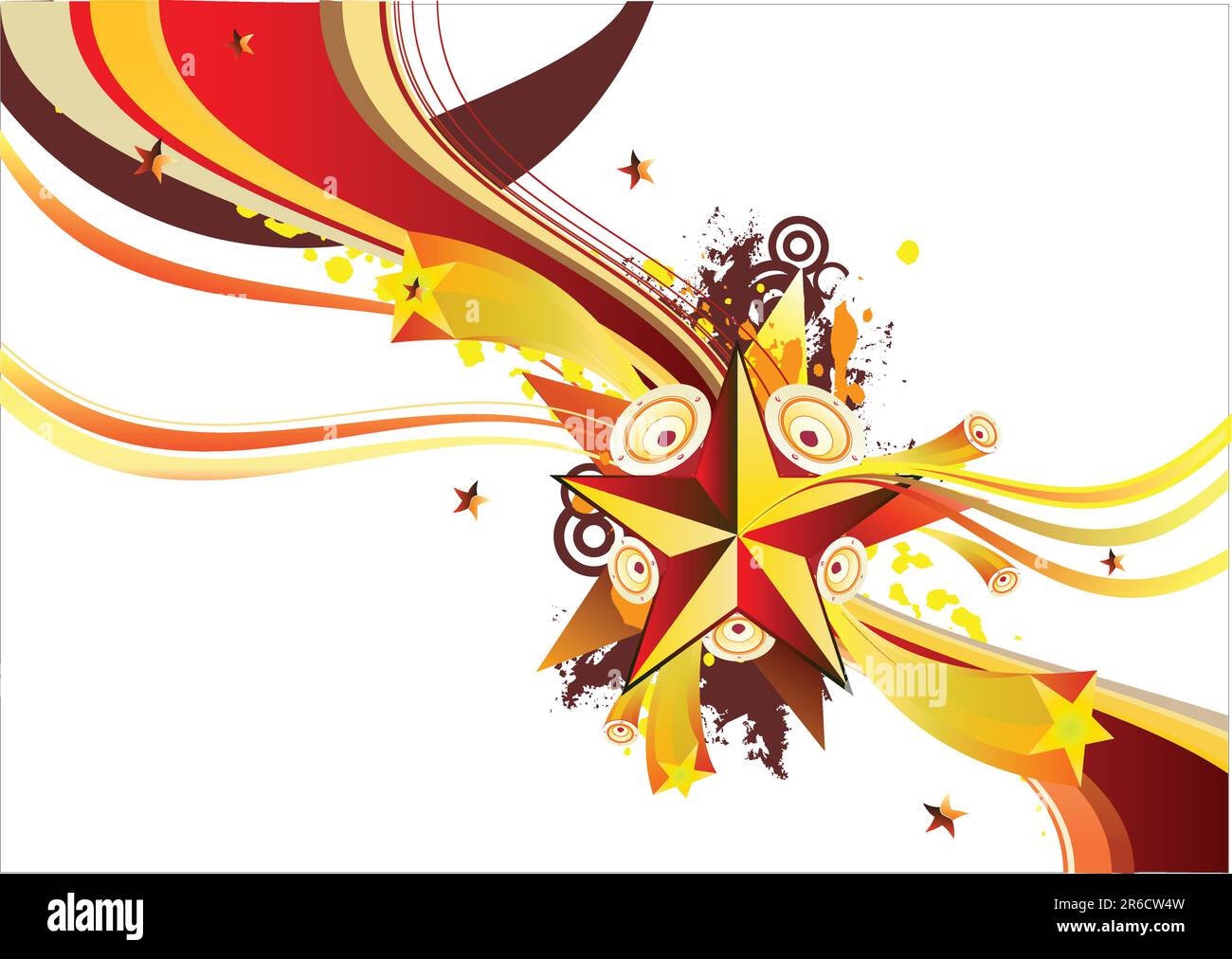Abstract background with star and music elements Stock Vector Image ...