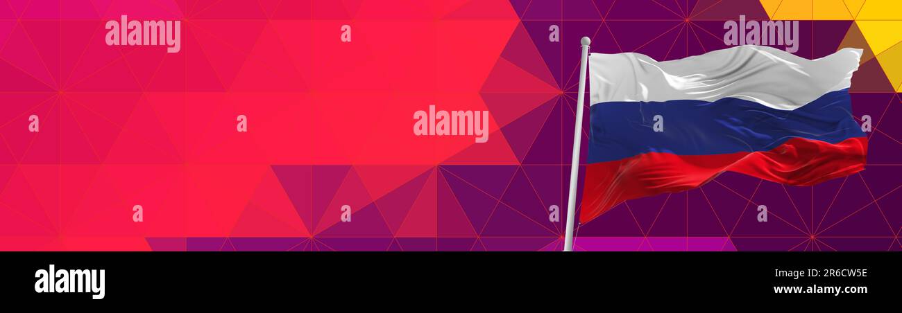 Large Russian flag waving in the wind Stock Photo - Alamy