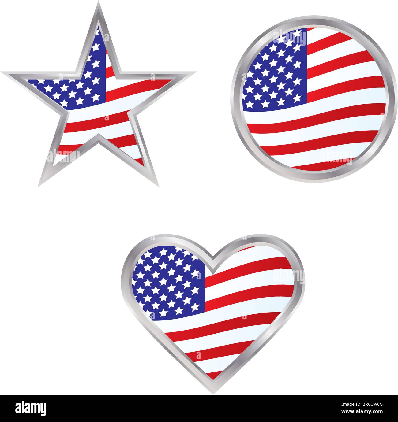 Three American Flag Icons - perfect for election season or any other ...