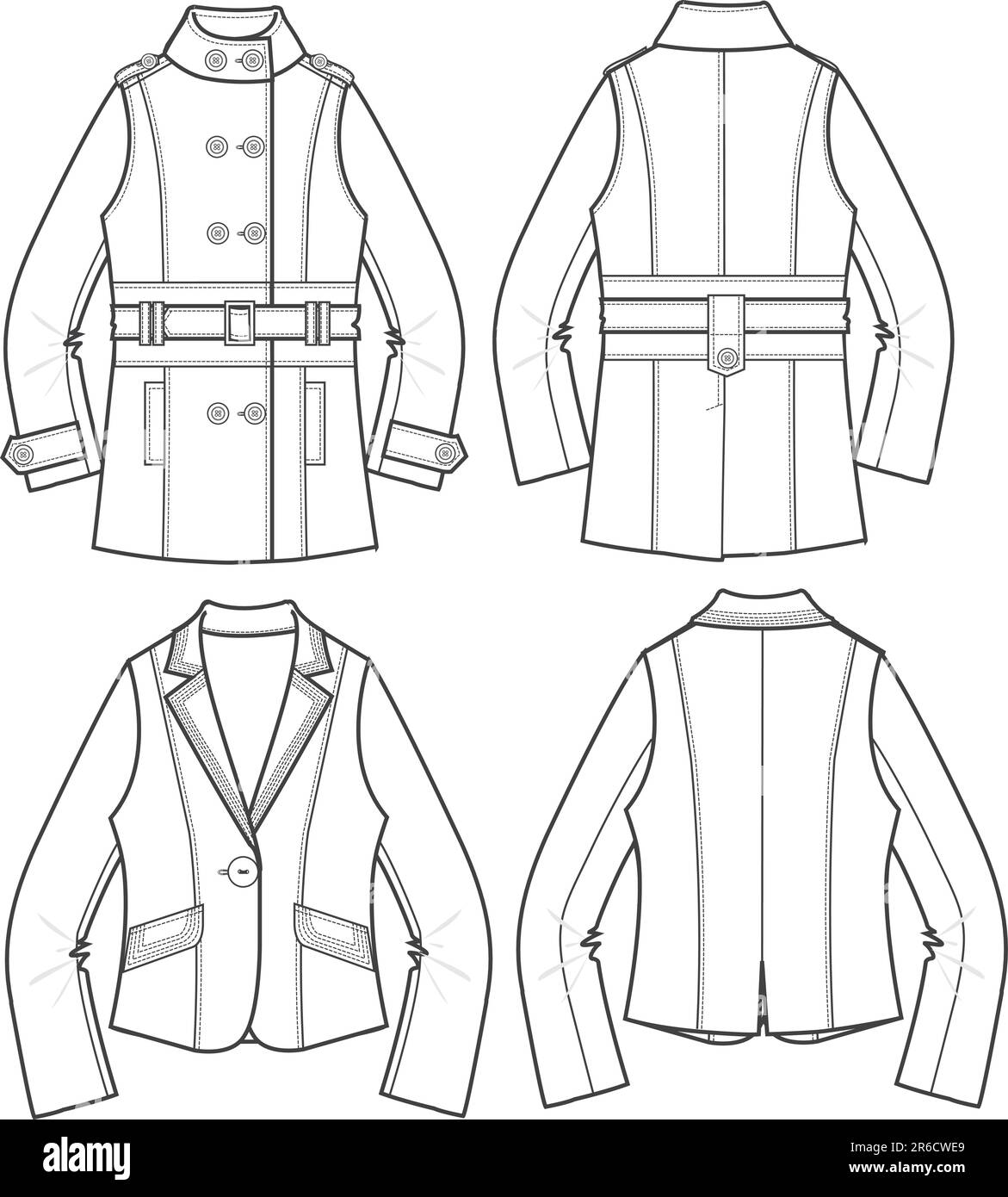 Female jacket Stock Vector Images - Alamy