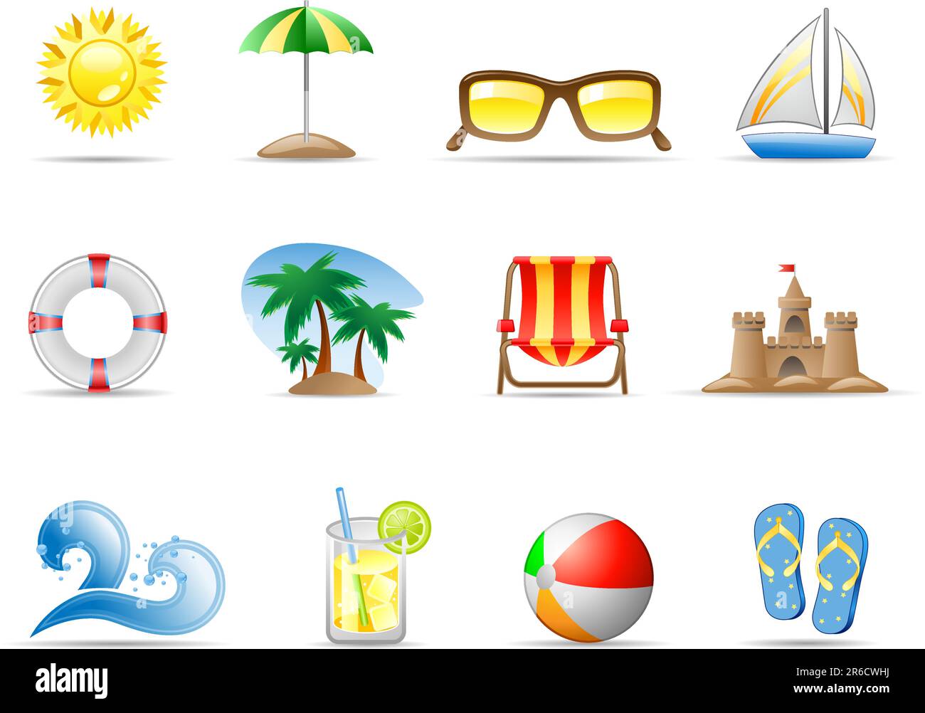 Red sun sea Stock Vector Images - Alamy