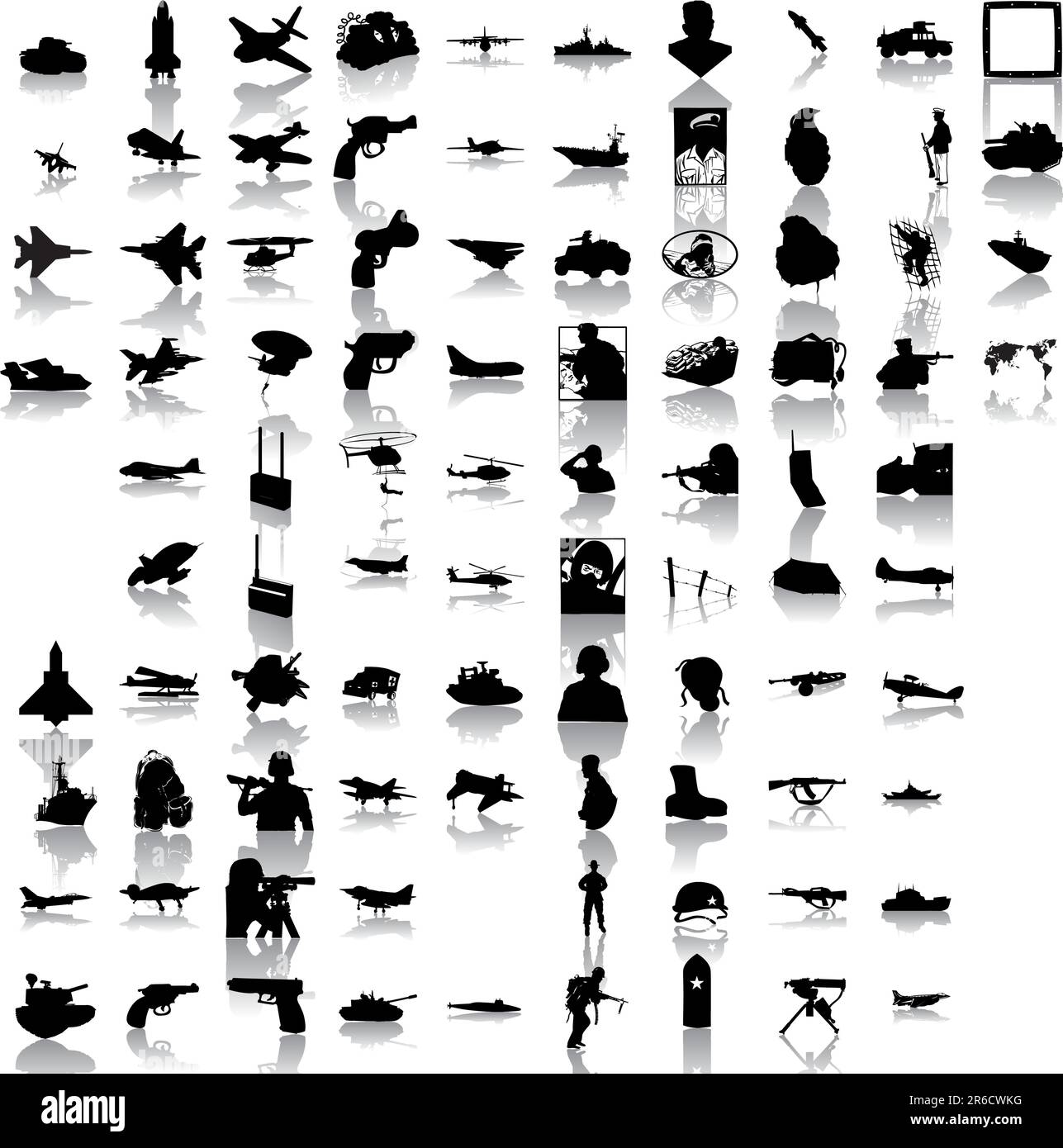 Army set of black sketch. Part 1. Isolated groups and layers Stock ...