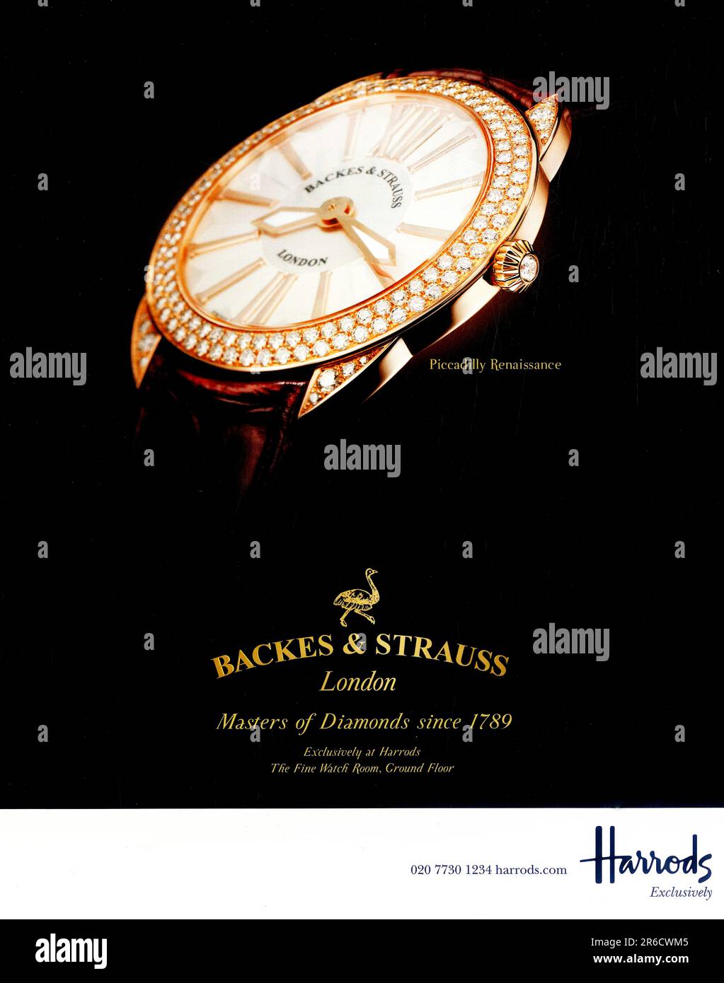 Backes & Strauss Luxury Diamond Watches advert in a magazine 2014 Stock ...