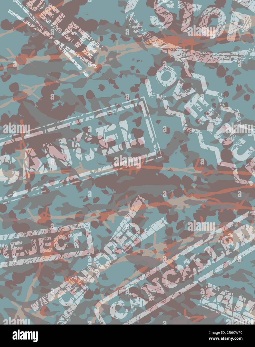 Editable vector background illustration of negative rubber stamps Stock ...