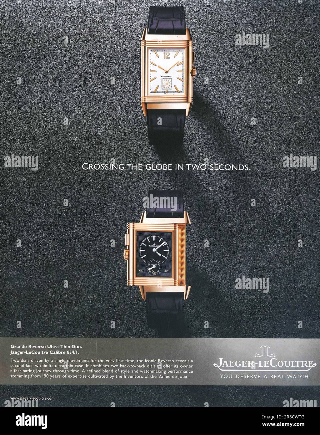 Jaeger lecoultre grande reverso ultra thin duo watch hi-res stock ...