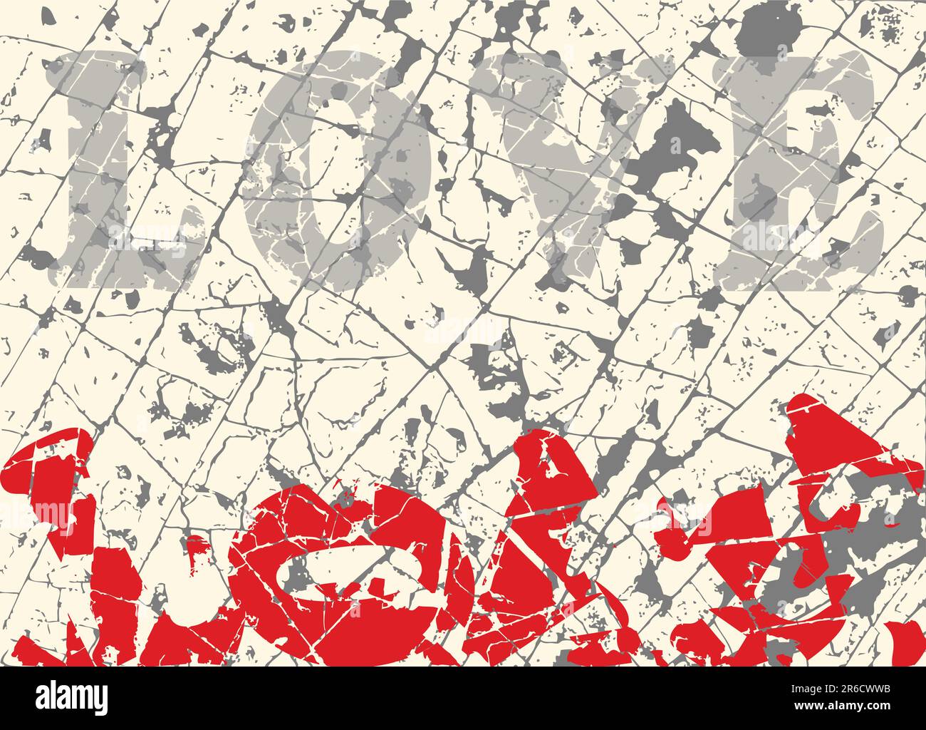 Editable vector illustration of eroded broken love Stock Vector Image ...