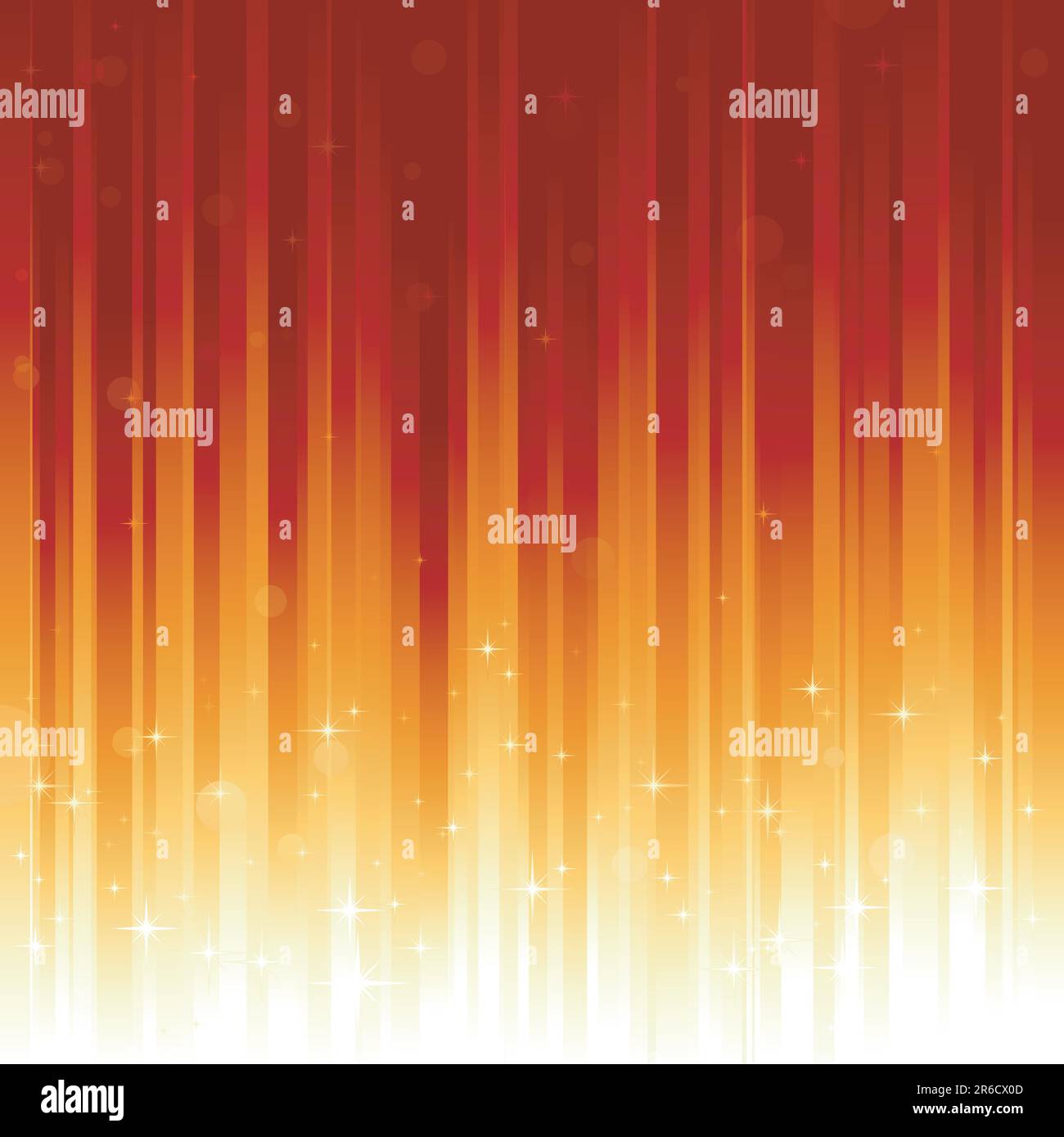 Red Golden Festive Background With Stars And Bokeh Effect Stripes