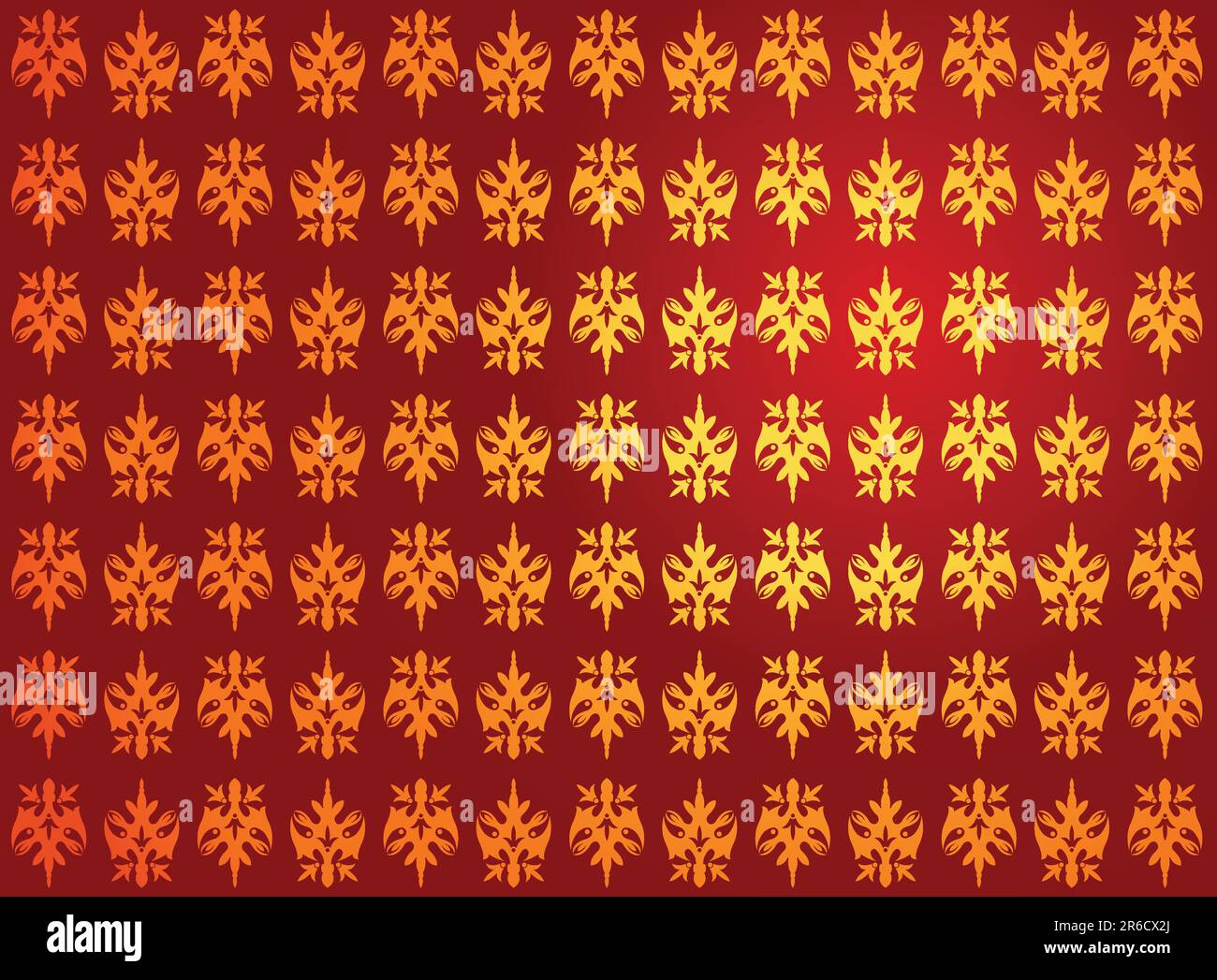 Vector illustration of a golden royal pattern on red Stock Vector Image ...