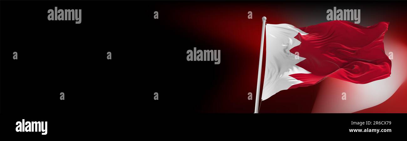 Large Bahrain flag waving in the wind Stock Photo - Alamy