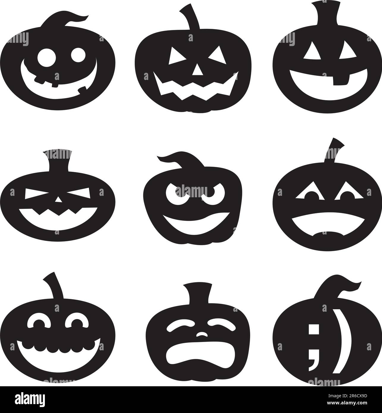 Set different jack lantern Stock Vector Images - Alamy