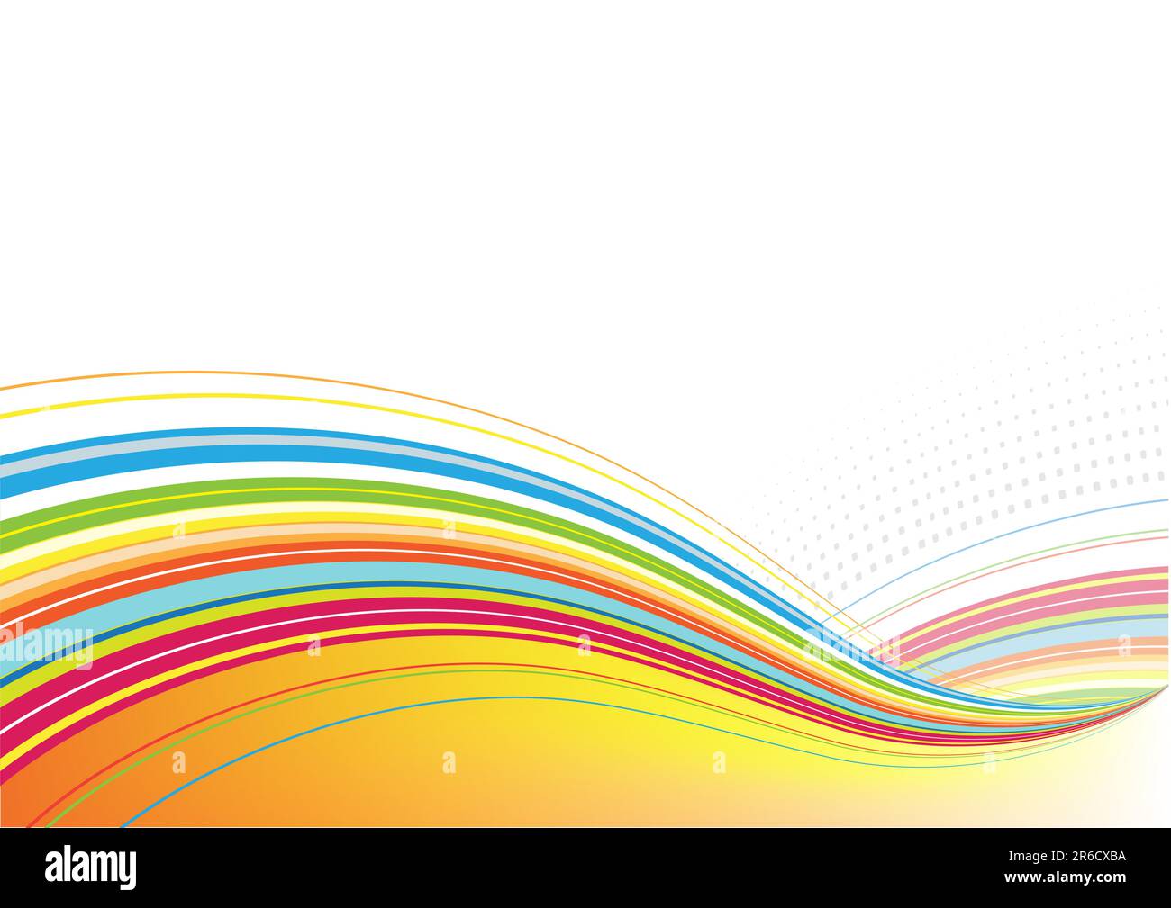Vector illustration of abstract background made of Colorful Rainbow curved lines Stock Vector ...