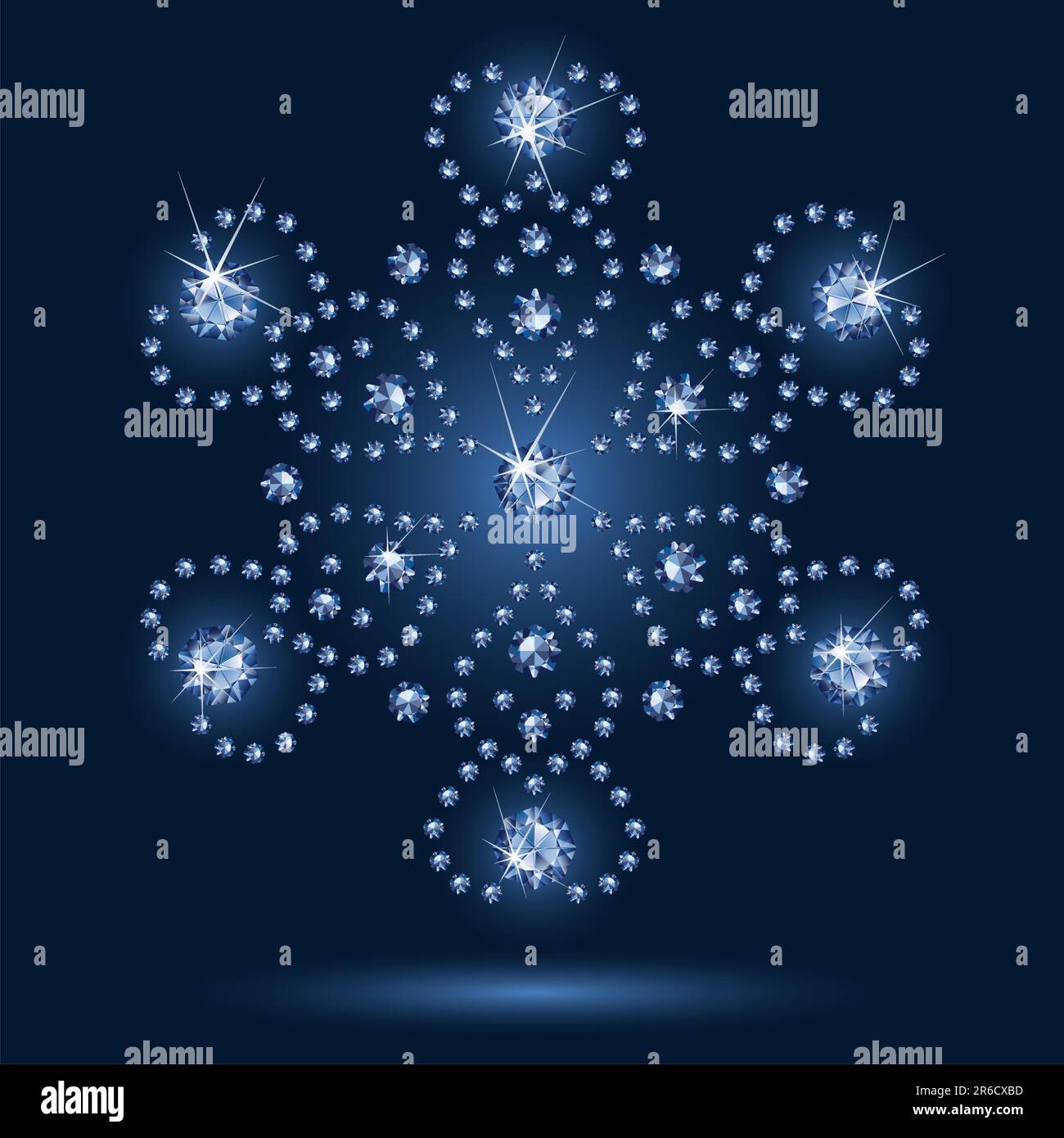 Snowflake diamond on a black background Stock Vector Image & Art - Alamy
