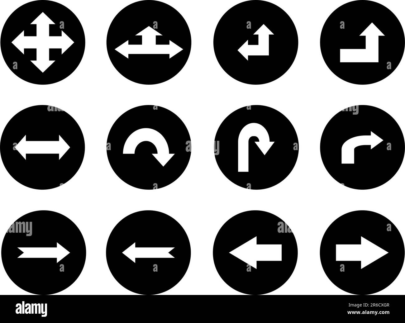 Stage direction arrows Black and White Stock Photos & Images - Alamy