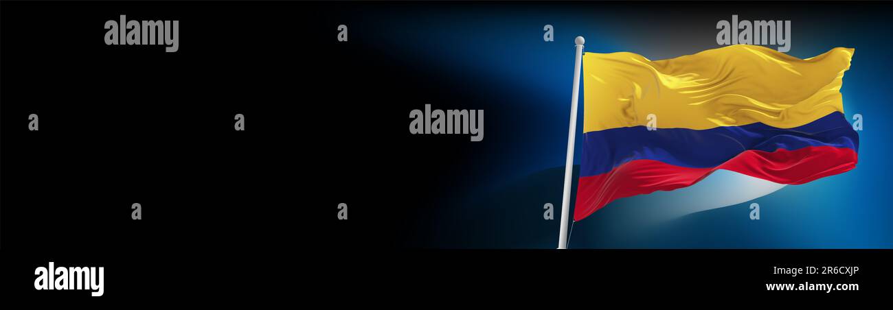 Flag colombia blowing in hi-res stock photography and images - Alamy