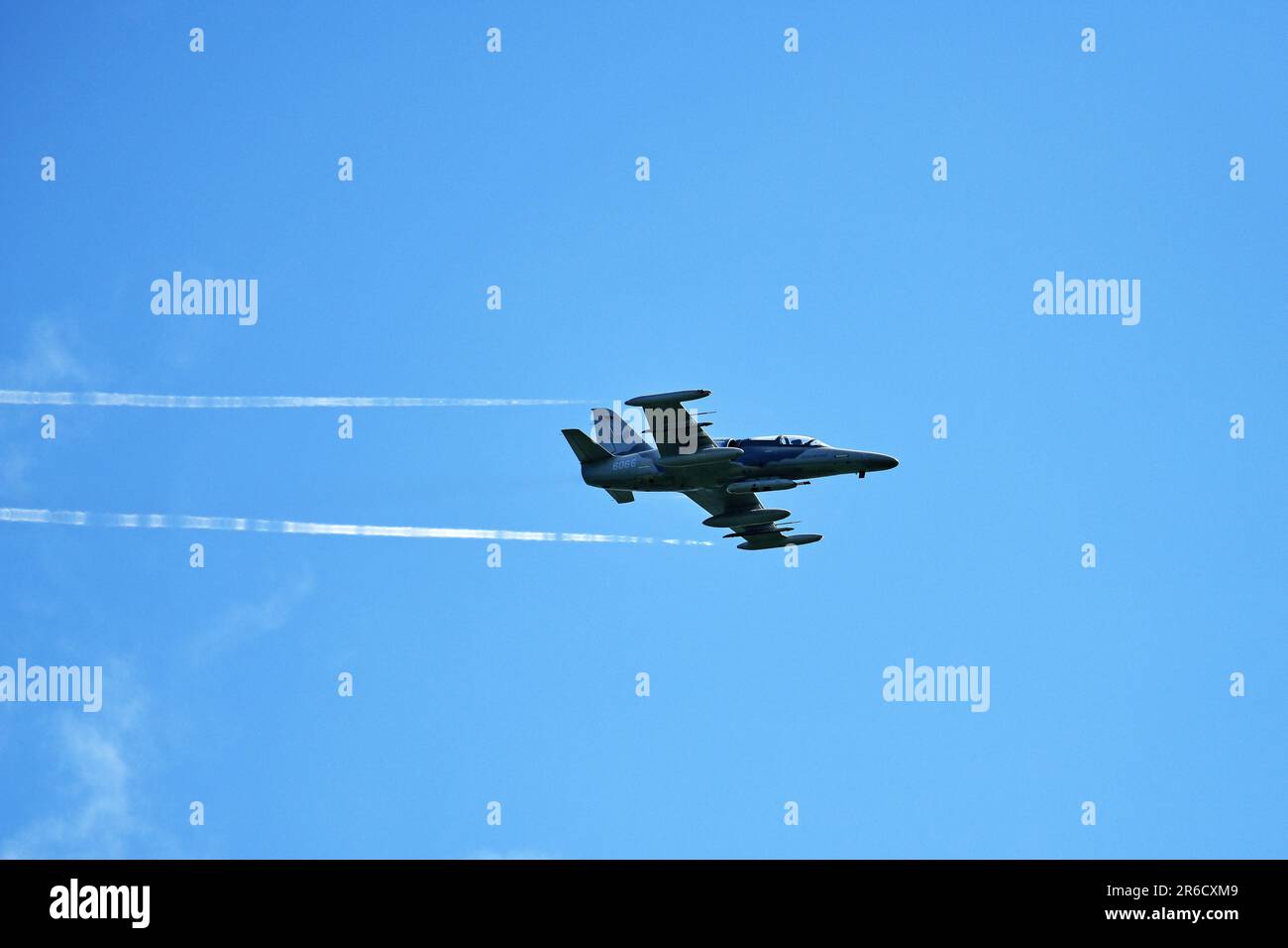 Czech air force L-159 ALCA (Advanced Light Combat Aircraft) flies over ...