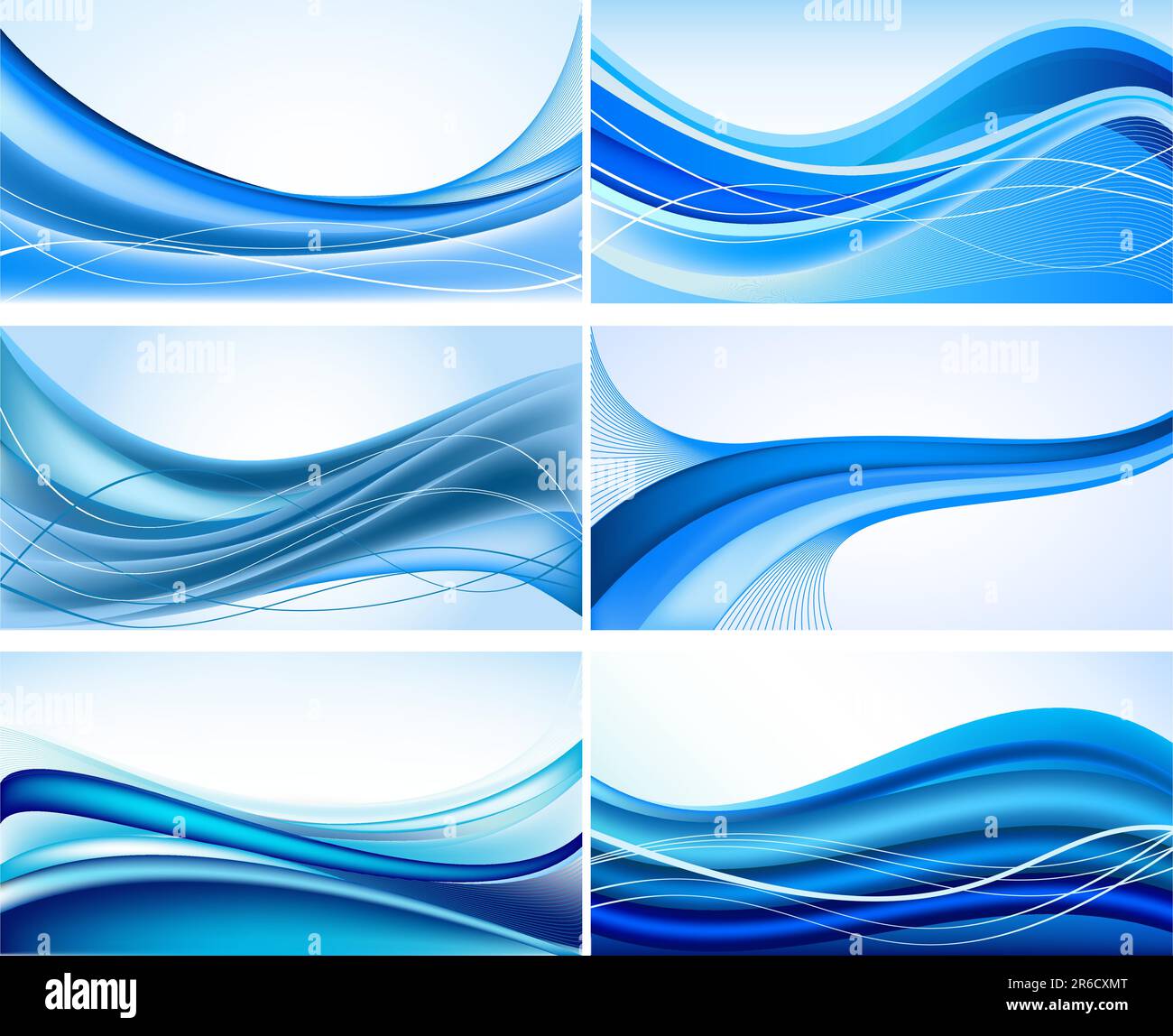 Set of abstract blue backgrounds vector Stock Vector Image & Art - Alamy