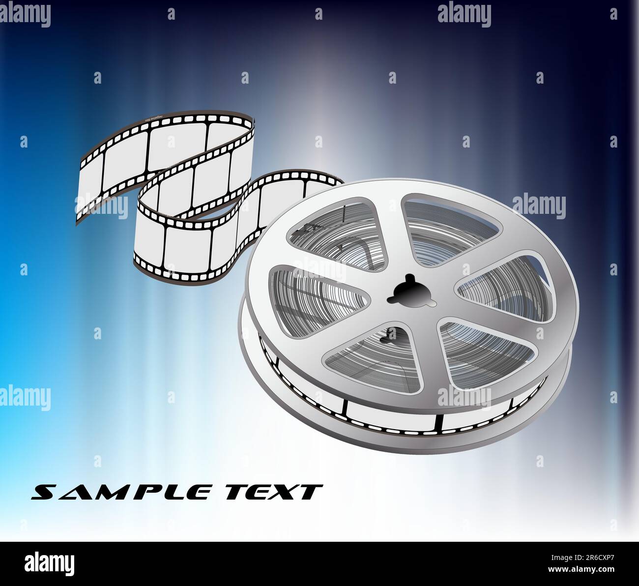 vector background with a reel of film Stock Vector Image & Art - Alamy
