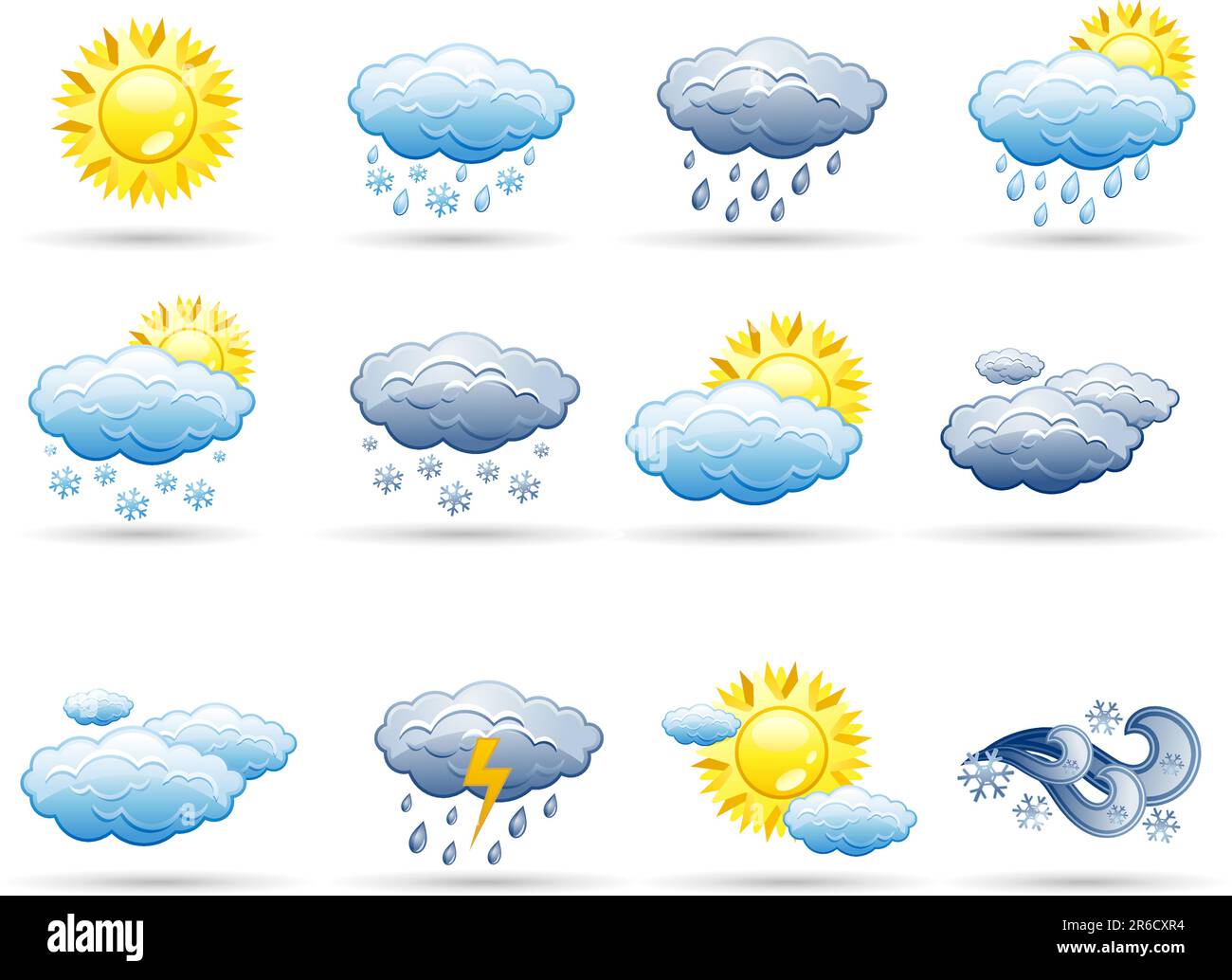 Weather lightning icon on Cut Out Stock Images & Pictures - Alamy