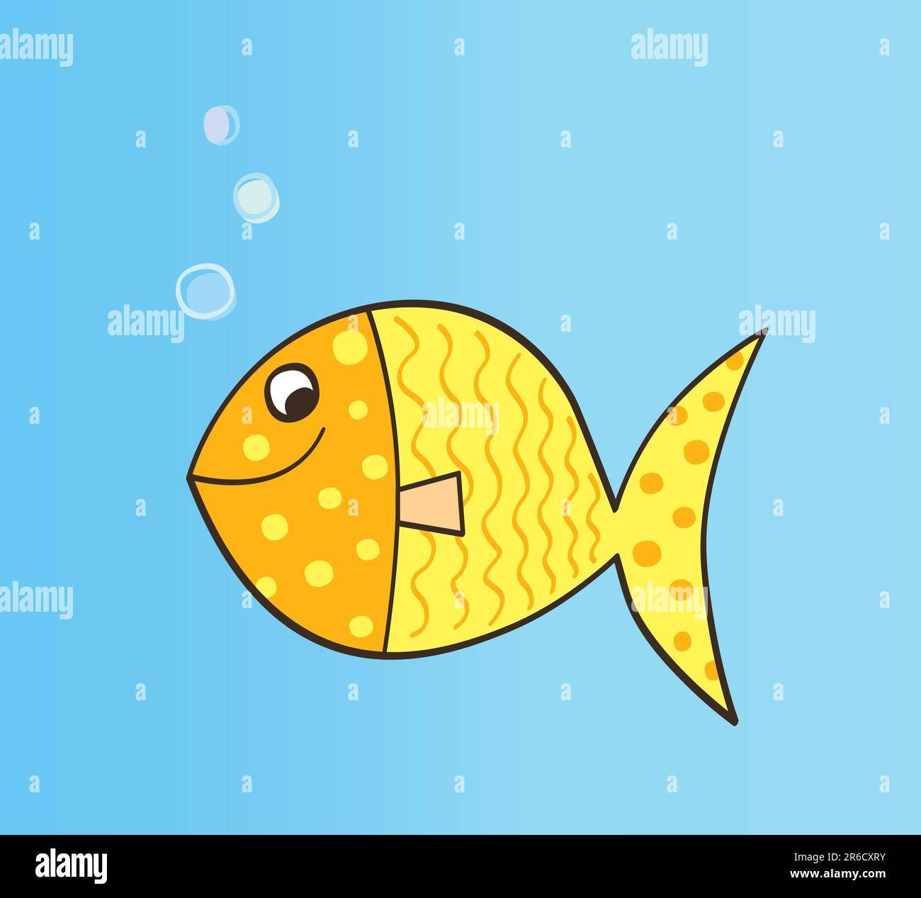 Yellow cartoon fish hi-res stock photography and images - Alamy