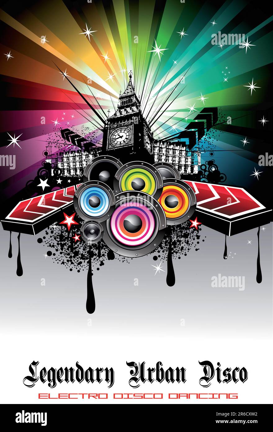 Colorful Urban Music Background for Disco flyers Stock Vector Image ...