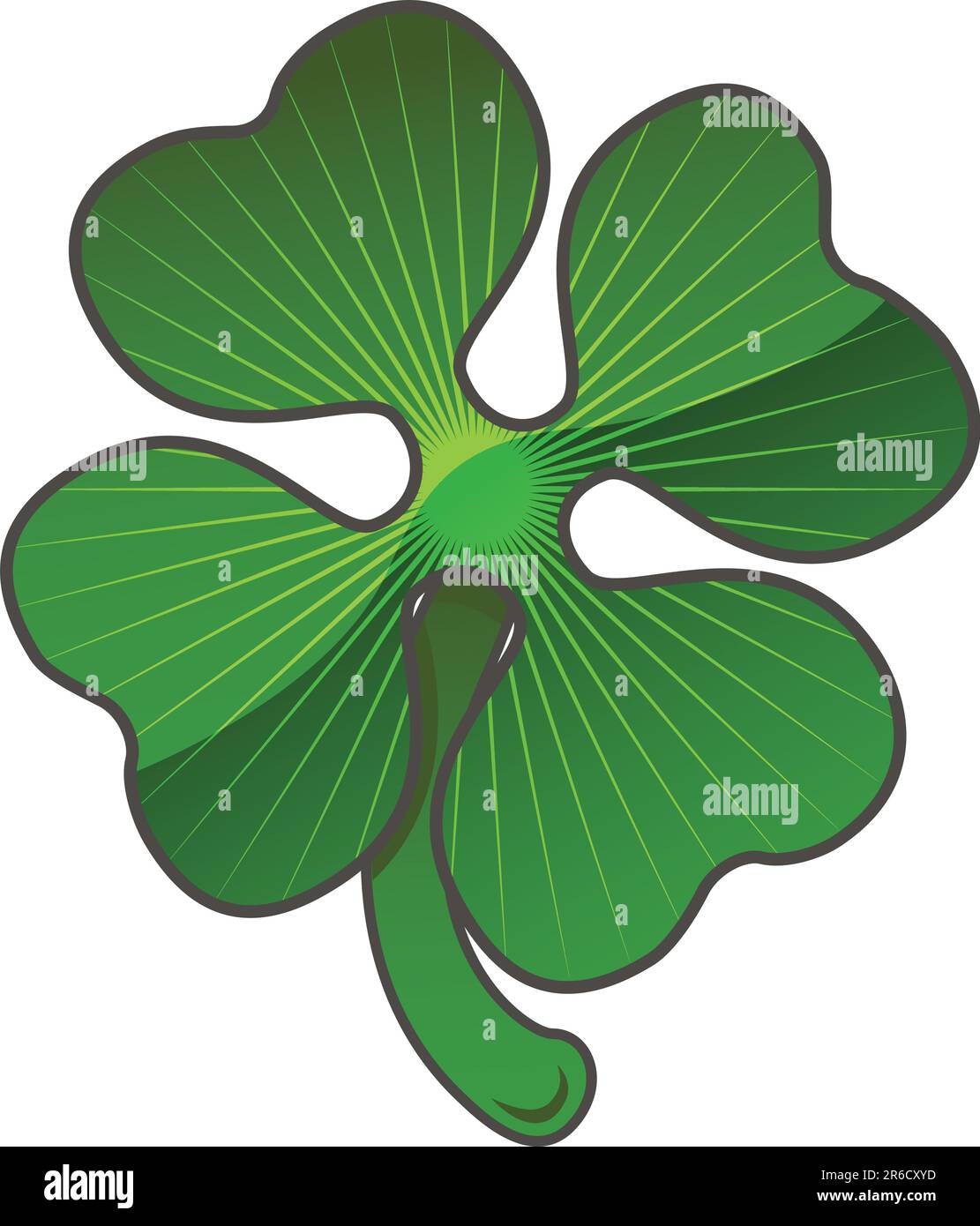 Vector illustration of a clover isolated on white background Stock ...