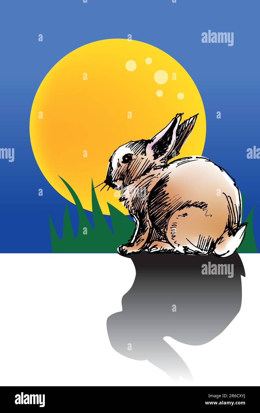 Rabbit shadow moon hi-res stock photography and images - Alamy