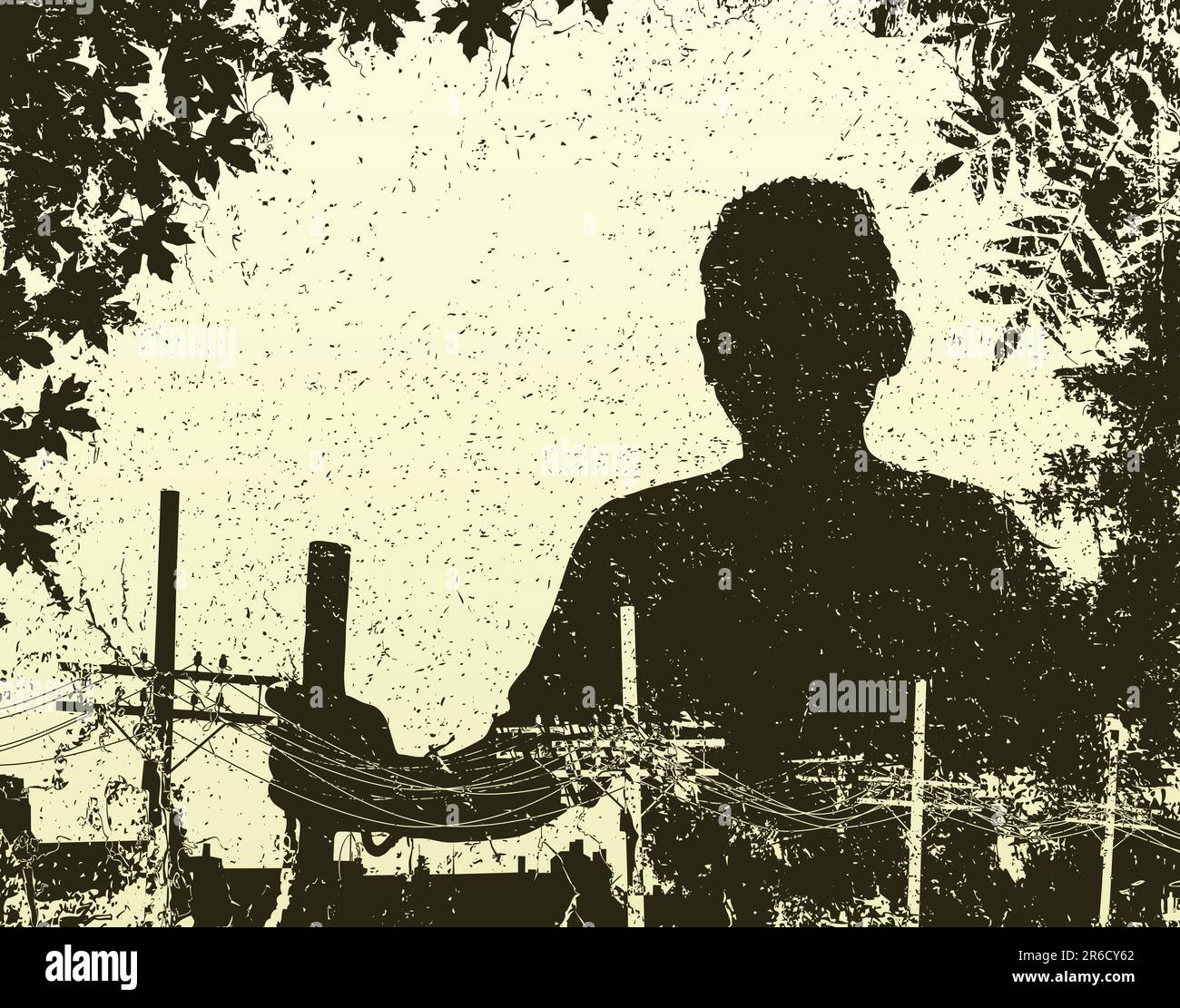 Stranger man Stock Vector Images - Alamy