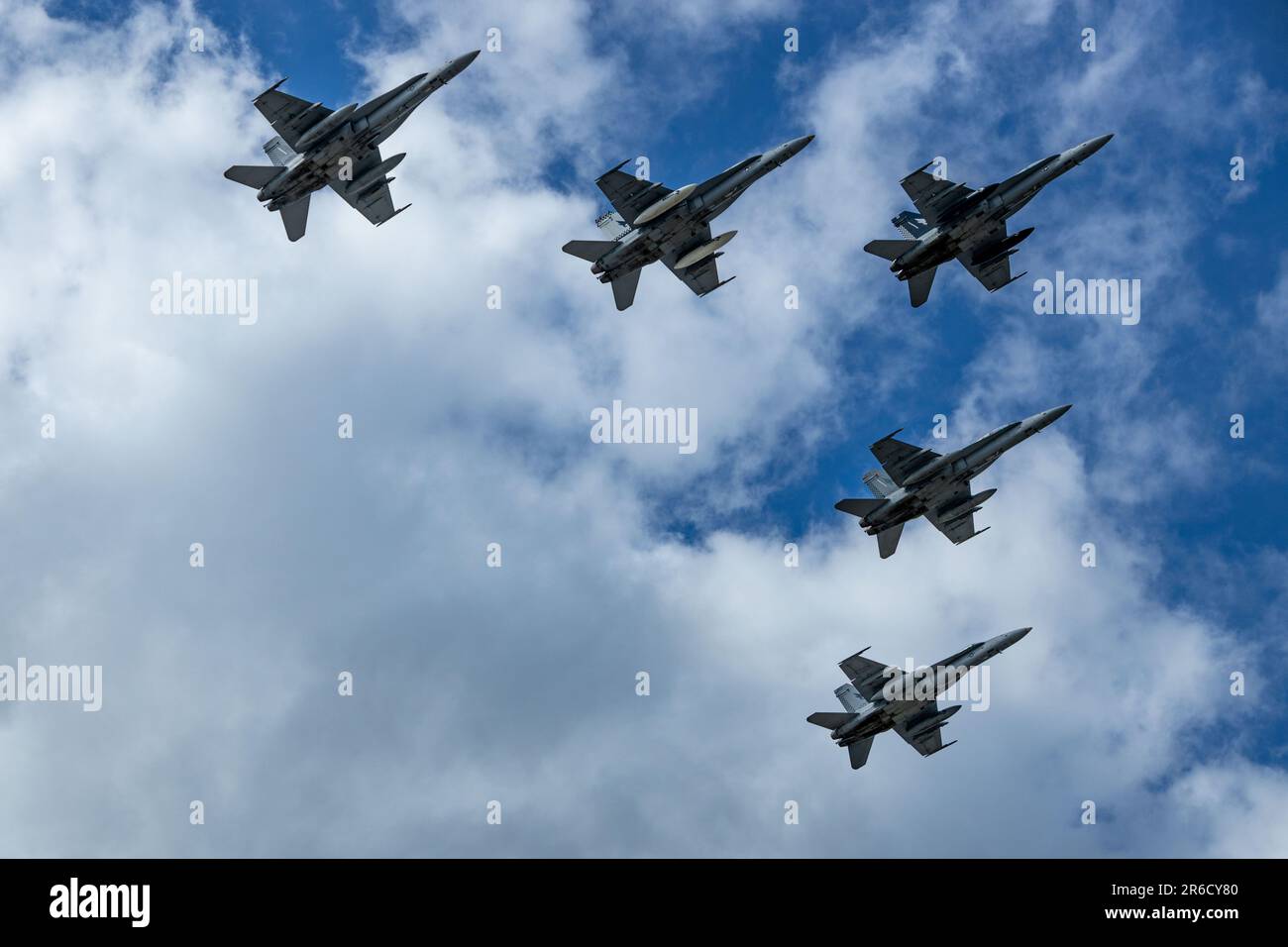 U.S. Marine Corps F/A-18 Hornets with Marine All Weather Fighter Attack ...