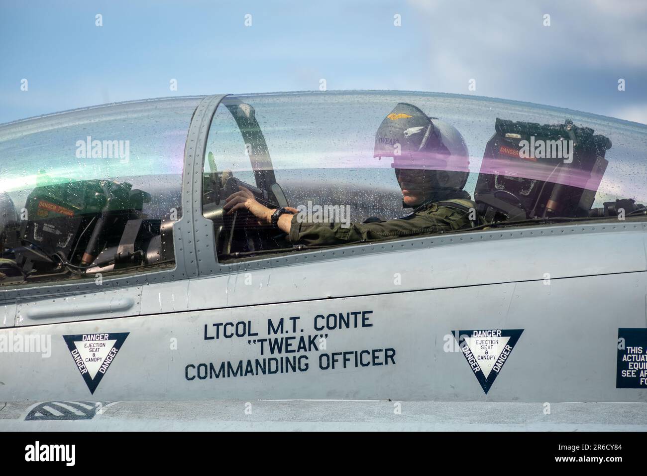 U.S. Marine Corps Lt. Col. Michael Conte, commanding officer, Marine ...