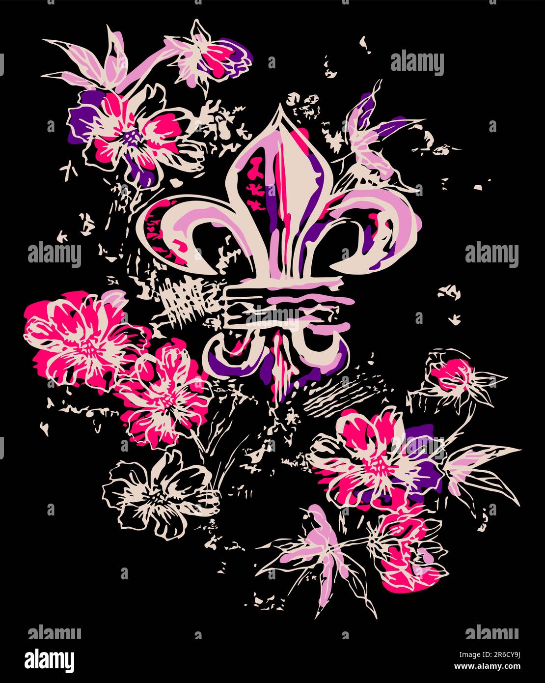 Royal purple plant Stock Vector Images - Alamy