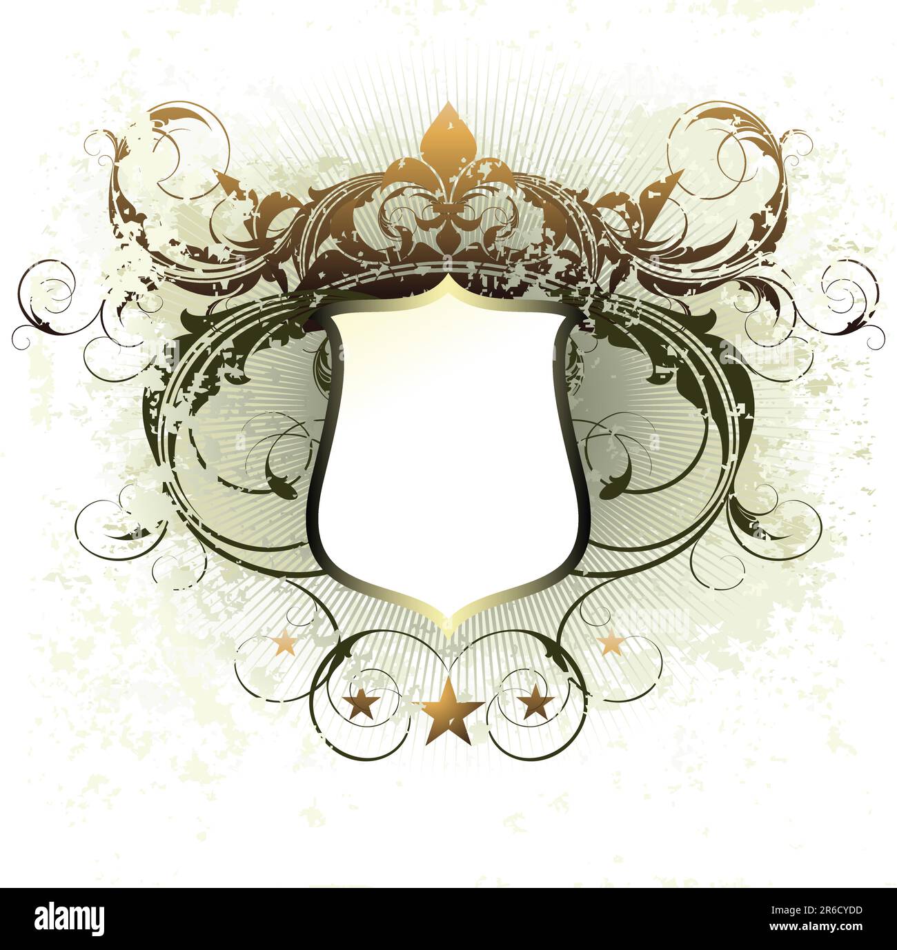 ornamental shield, this illustration may be usefull as designer work ...