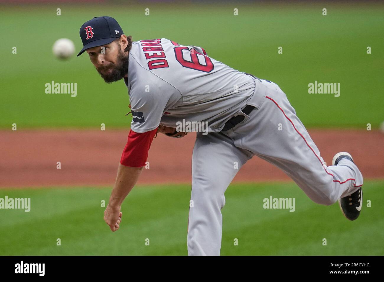 Boston Red Sox starting pitcher Matt Dermody watches a throw during the ...