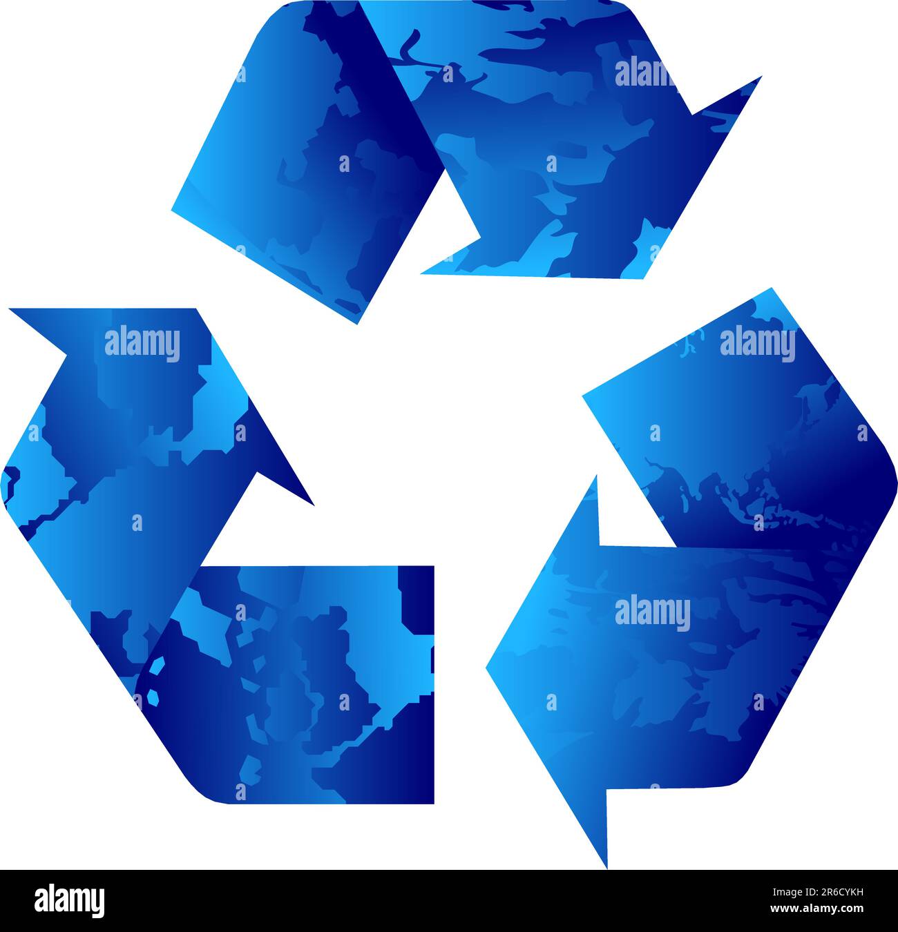 Blue recycle icons on white background Stock Vector Image & Art - Alamy