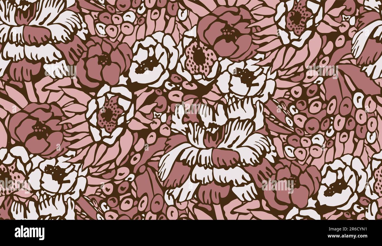 seamless complicated flower pattern Stock Vector Image & Art - Alamy