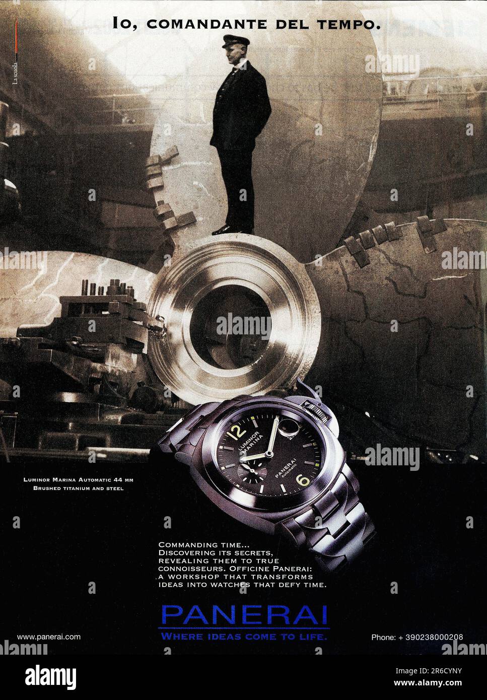 Panerai Luminor marina Automatic 44 mm watch advert in a magazine 2002 ...