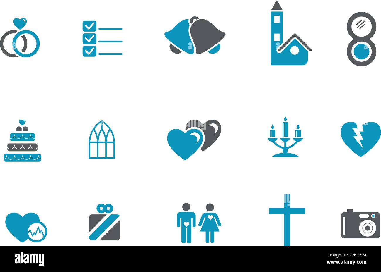 Vector icons pack - Blue Series, wedding collection Stock Vector Image ...