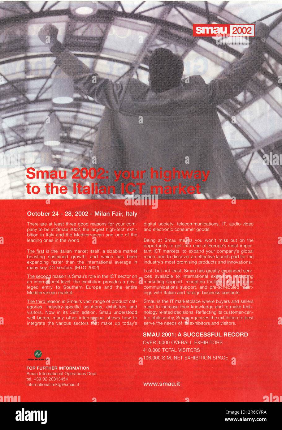 SMAU 2002. IT marketplace advert in a magazine 2002 Stock Photo - Alamy