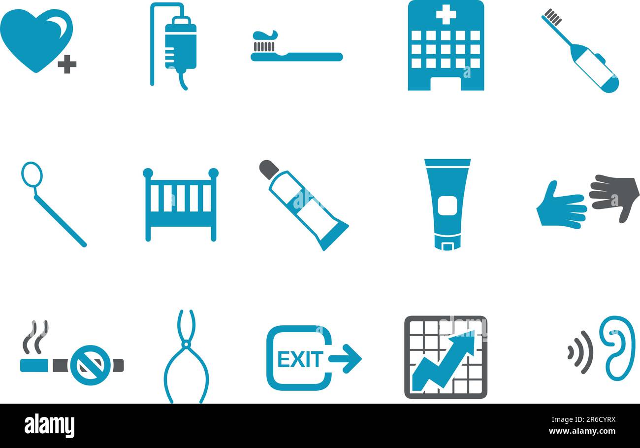 Vector icons pack - Blue Series, health collection Stock Vector Image ...