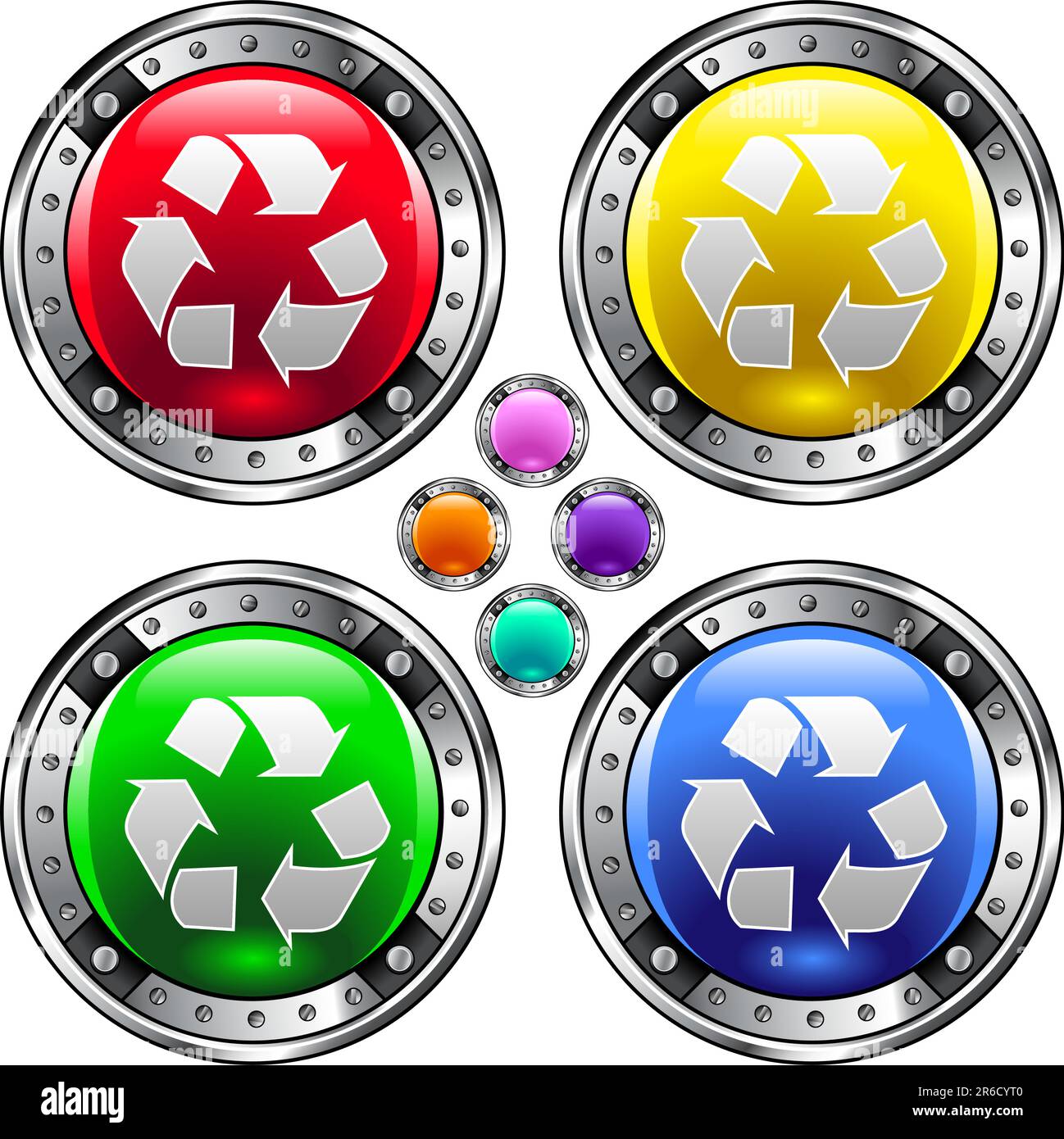 Recycle symbol icon on Cut Out Stock Images & Pictures - Alamy