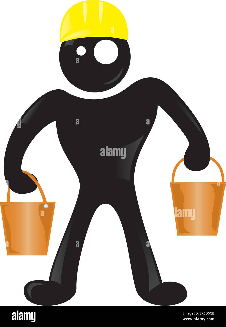 Under construction black man set of icons Stock Vector Image & Art - Alamy