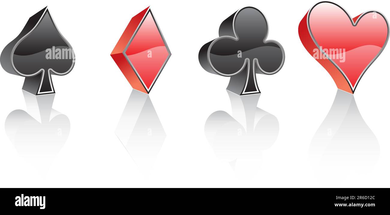 four vector playing cards elements Stock Vector Image & Art - Alamy