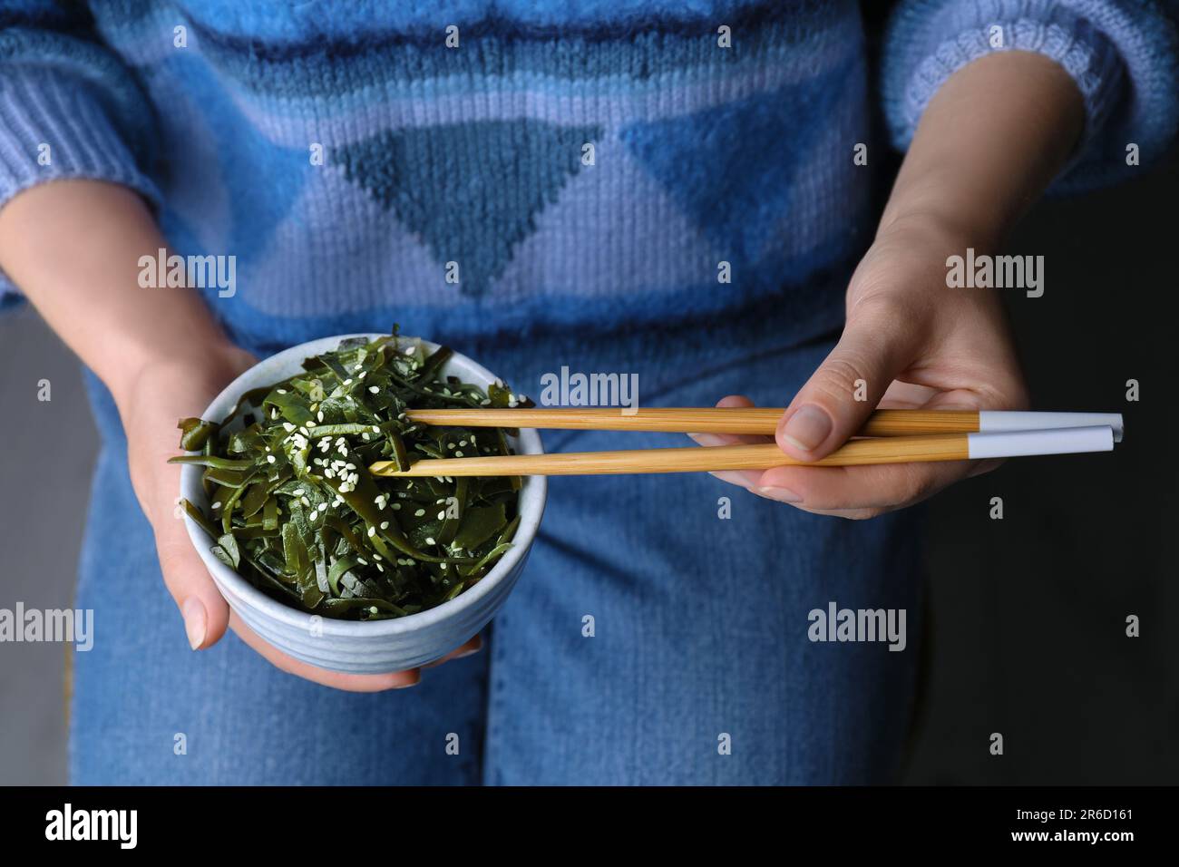 Seaweed eating woman hi-res stock photography and images - Alamy