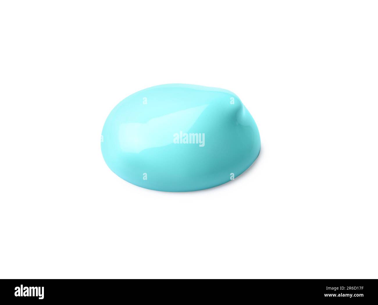 Sample of turquoise paint on white background Stock Photo - Alamy