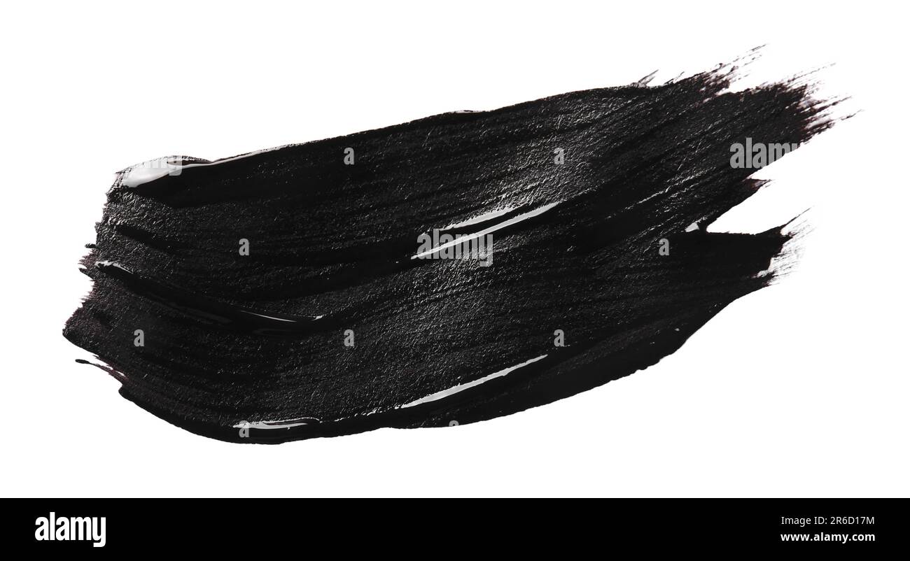 Smear of black paint on white background Stock Photo - Alamy
