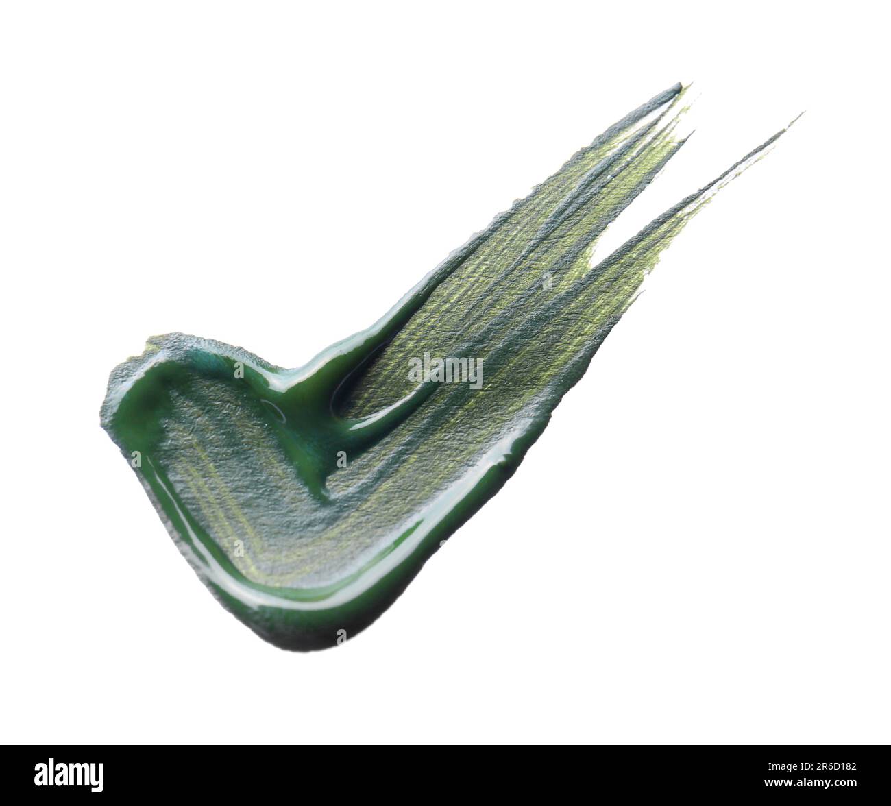 Smear of dark green paint on white background Stock Photo - Alamy