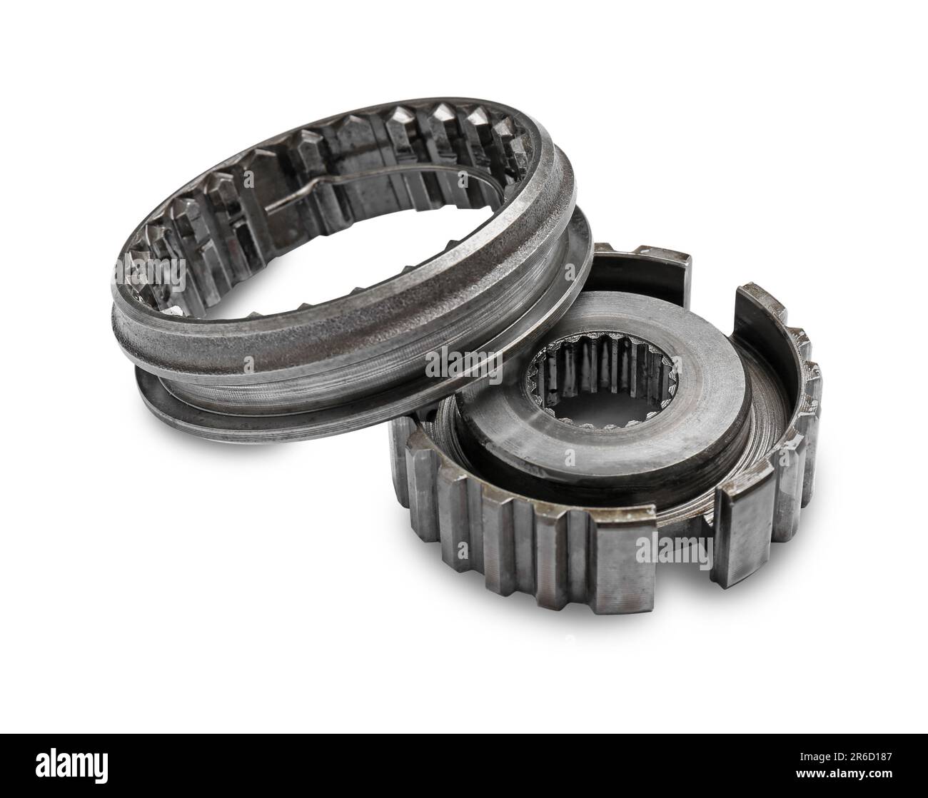 Different stainless steel gears on white background Stock Photo - Alamy