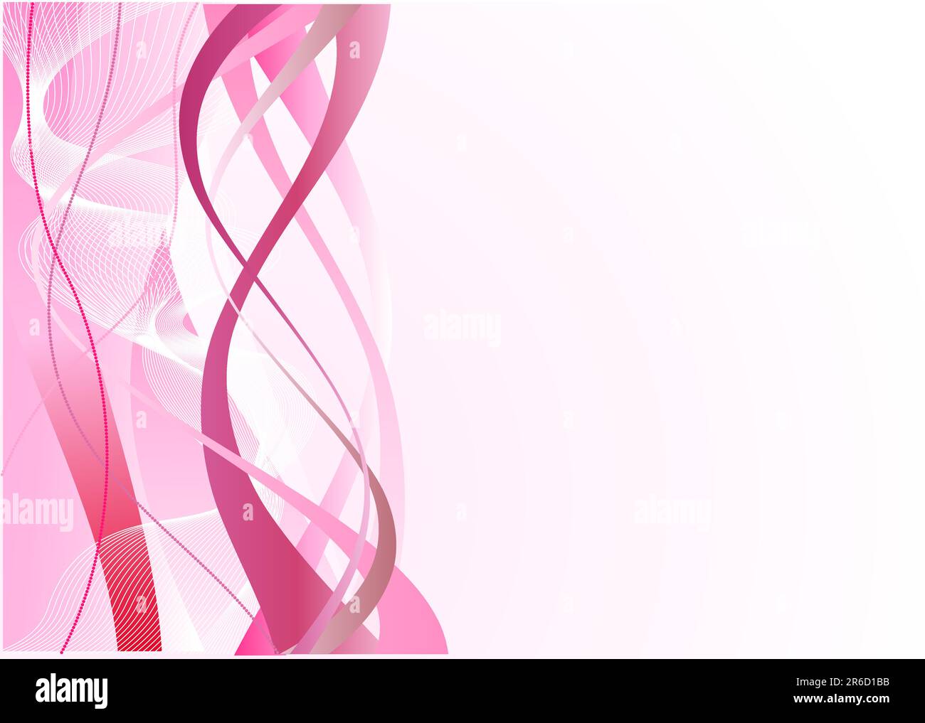 Vector illustration of pink abstract background made of curved lines ...
