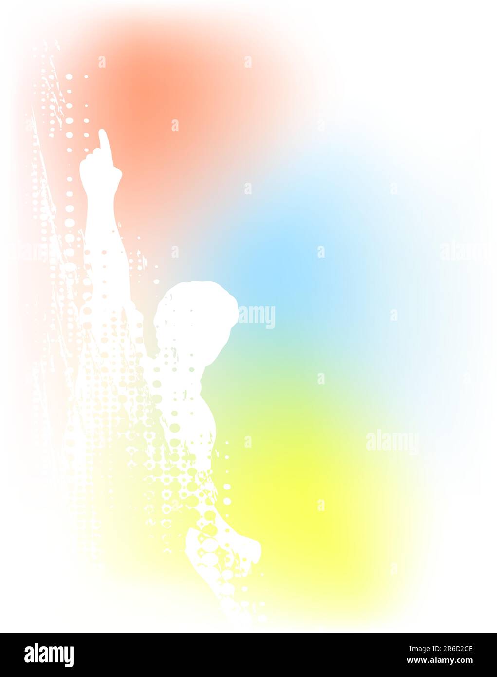 Editable vector illustration of a male silhouette with grunge and ...