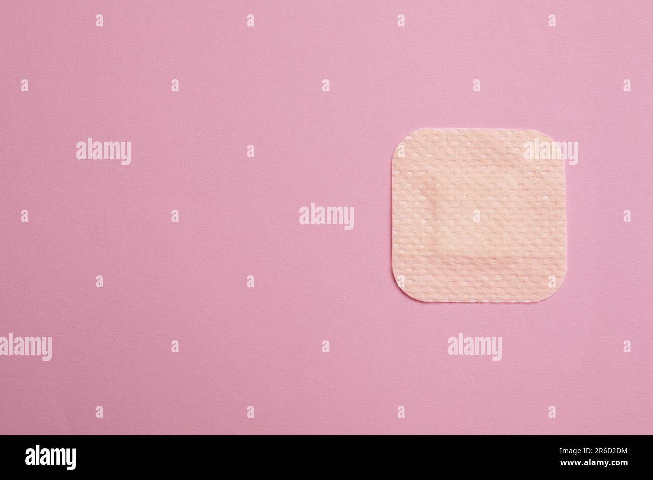 Contraceptive Patch On Pink Background Top View Space For Text Stock